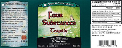 Four Substances For Women (Si Wu Wan), 200 ct, Plum Flower