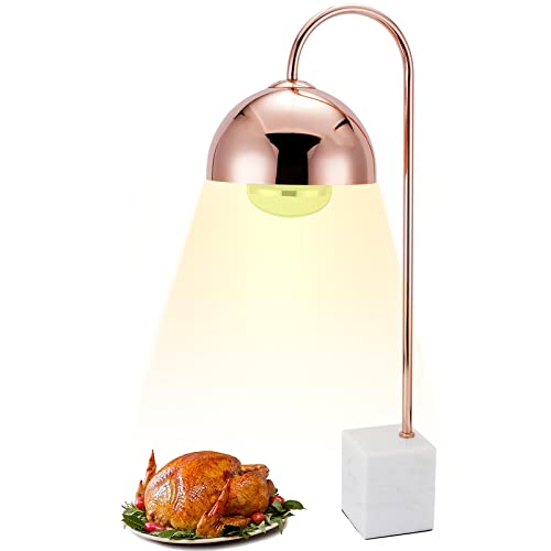 Commercial Food Heat Lamp with Marble Base Infrared Heating Bulb for Food Heating Warmer Light Lamp for Food Service Heat Lamp