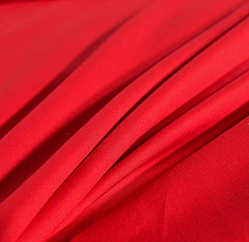 Colourful Snail 100-Percent Cotton Duvet Cover Set, Hidden Zipper Closure, Ultra Soft, Easy Care and Durable, Simple Bedding Style, Queen, Red