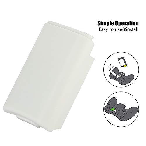 Battery Cover, Shell Case Cover Kit Replacement Universal Anti-abrasion Oil Injection Process for Game Console Controller(white)