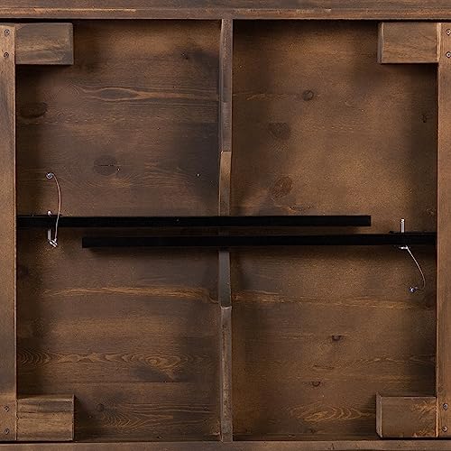 Flash Furniture Hercules Commercial Grade Farmhouse Dining Table | Solid Pine Foldable Table for 10 in Antique Rustic | Rustic Charm for Home and Events