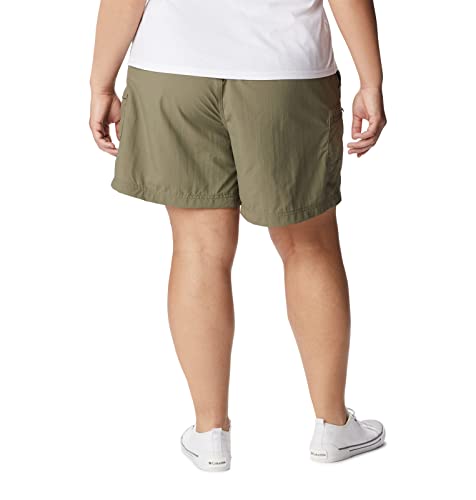 Columbia Women's Sandy River Cargo Short, Breathable, UPF 30 Sun Protection, Stone Green, Large
