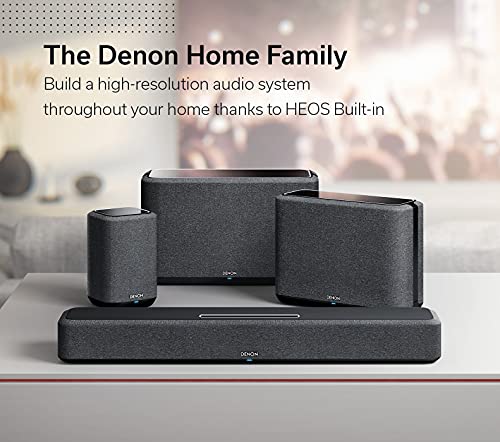 Denon Home Sound Bar 550 - Compact 3D Surround Sound, Dolby Atmos & DTS:X, Built-in HEOS, Amazon Alexa, Seamless Integration with Denon Home 150, 250, 350 Wireless Speakers for Multi-Room Audio, Black
