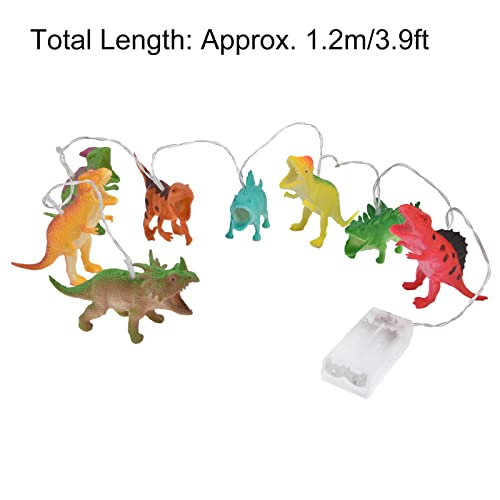 Battery Operated String Lights, Romantic Decorations Warm White Light LED Dinosaur String Lights IP43 Waterproof for Homes for Children for Gardens