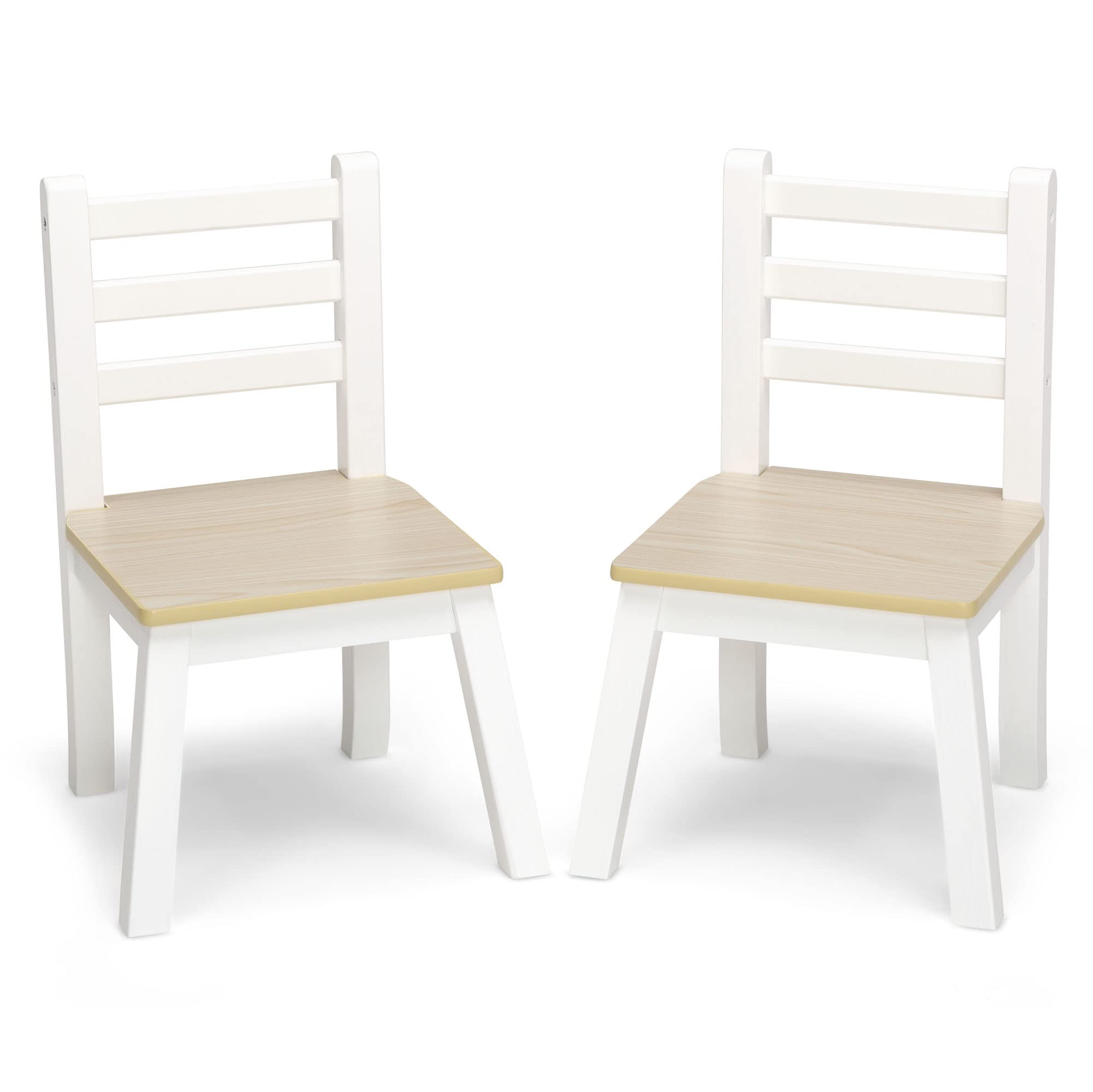 Delta Children Chelsea Table and 2 Chair Set, White/Natural
