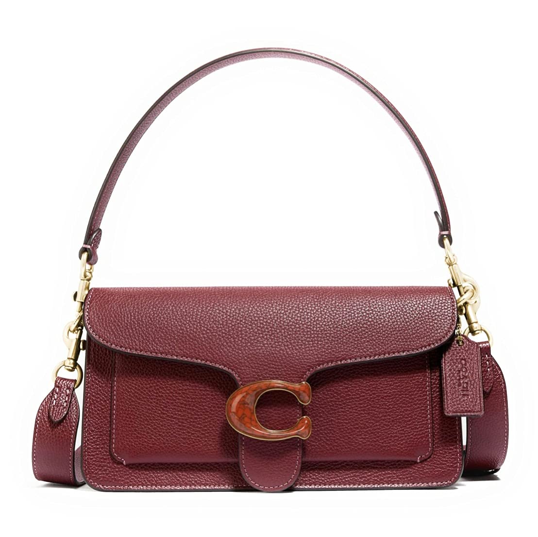 Coach Womens Tabby Shoulder Bag 26 Brass/Wine