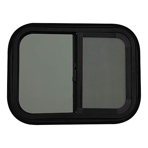RecPro RV Window | 20" W x 15" H | Teardrop Horizontal Slide | RV Window Replacement | Optional 1 1/2" Trim (2 Windows, with Trim Kit) | Made in USA