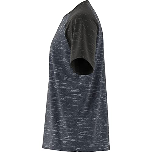 adidas Men's Essentials Mélange Tee, Legend Ink Melange/Black Melange, XX-Large