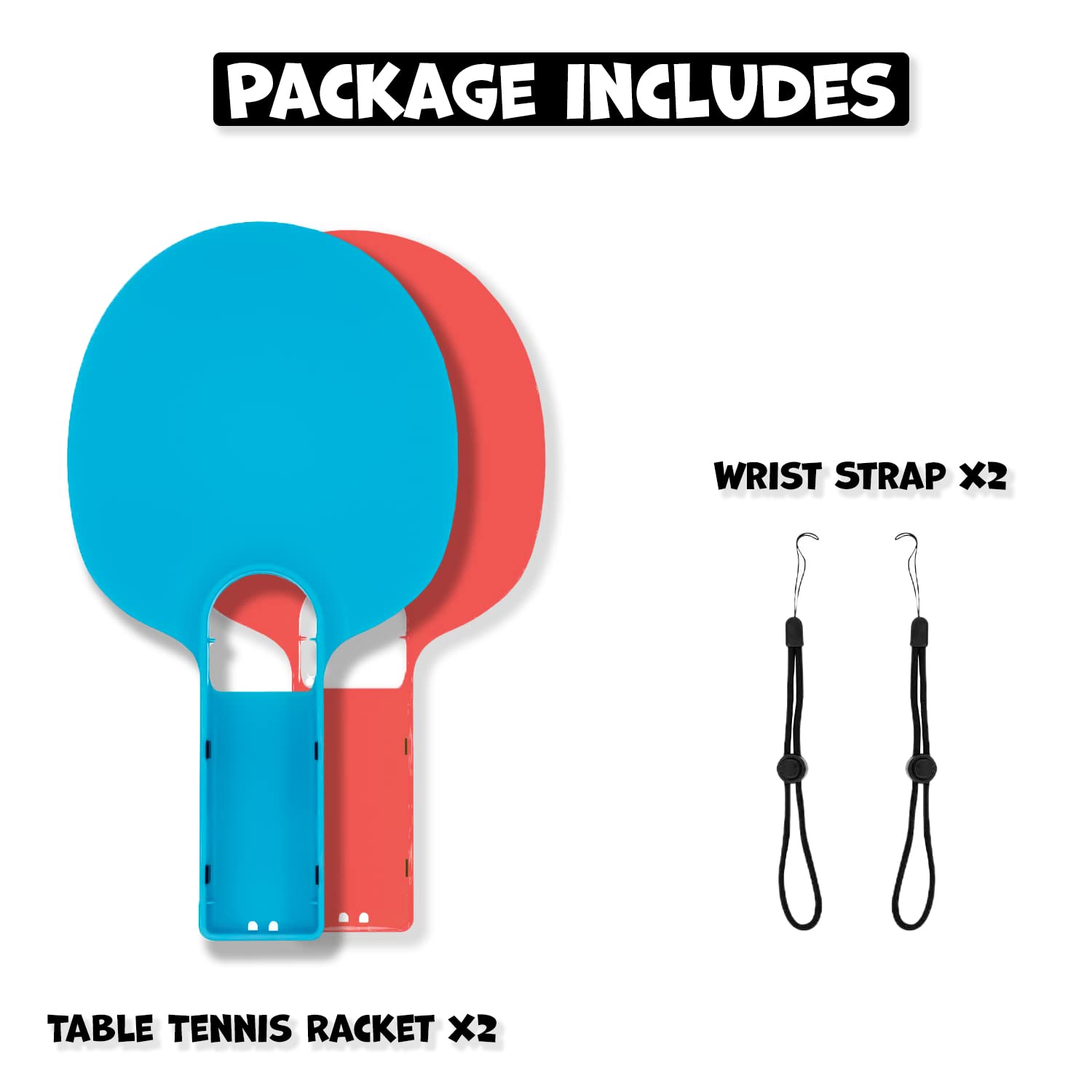 ADZ Table Tennis Racket for Nintendo Switch Mario Tennis Aces Switch Tennis Racket Grip Compatible with Nintendo Switch and Switch OLED Joy-Con Controllers