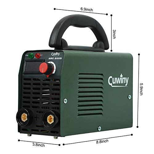 ARC Welder Mini, Cuwiny ARC200D 110v/220v IGBT Inverter Welding Machine, Maximum 140A MMA/Stick, Dual Voltage with High Frequency Duty Cycle Digital Display Welding.
