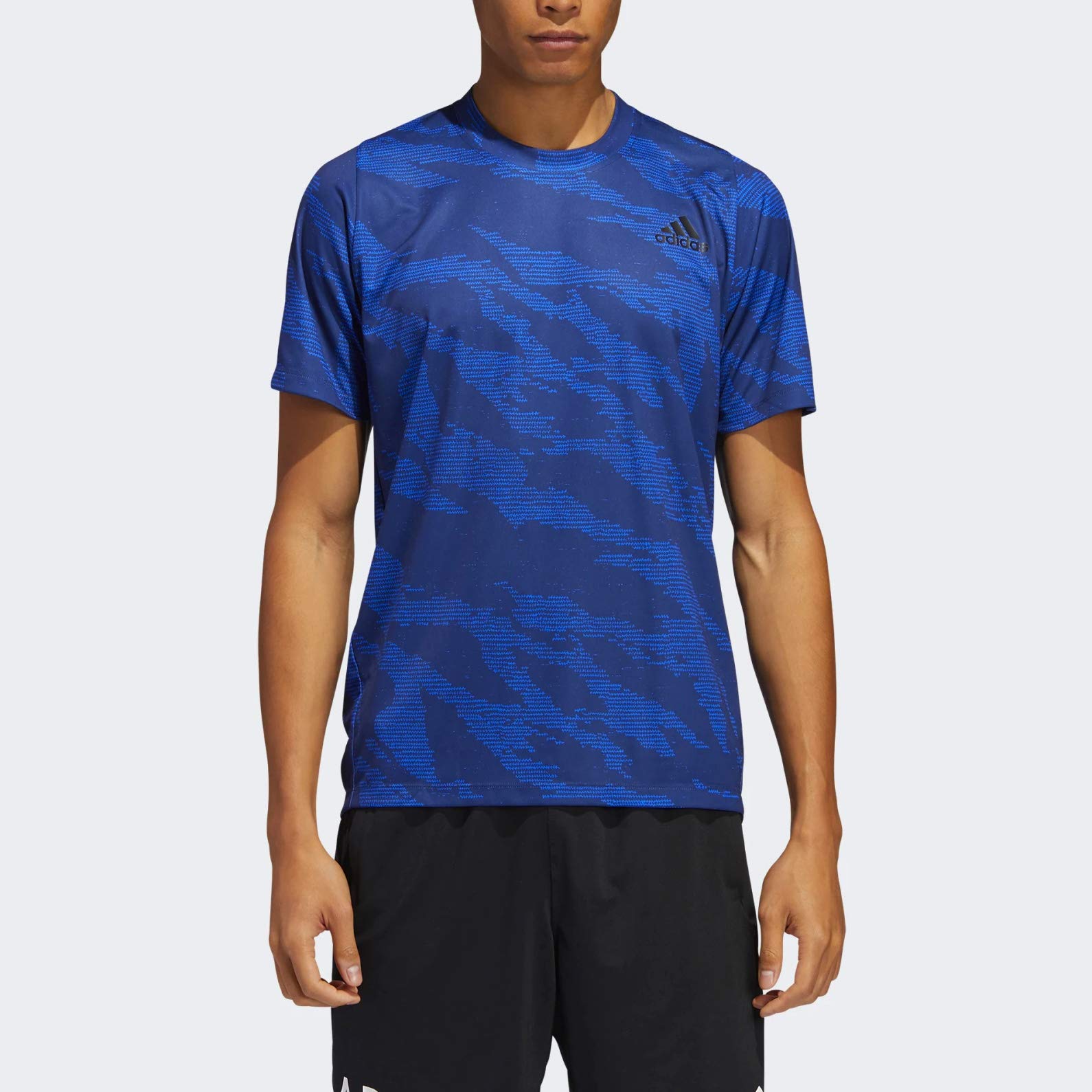 adidas Men's Freelift Camo Tee Glory Blue Small