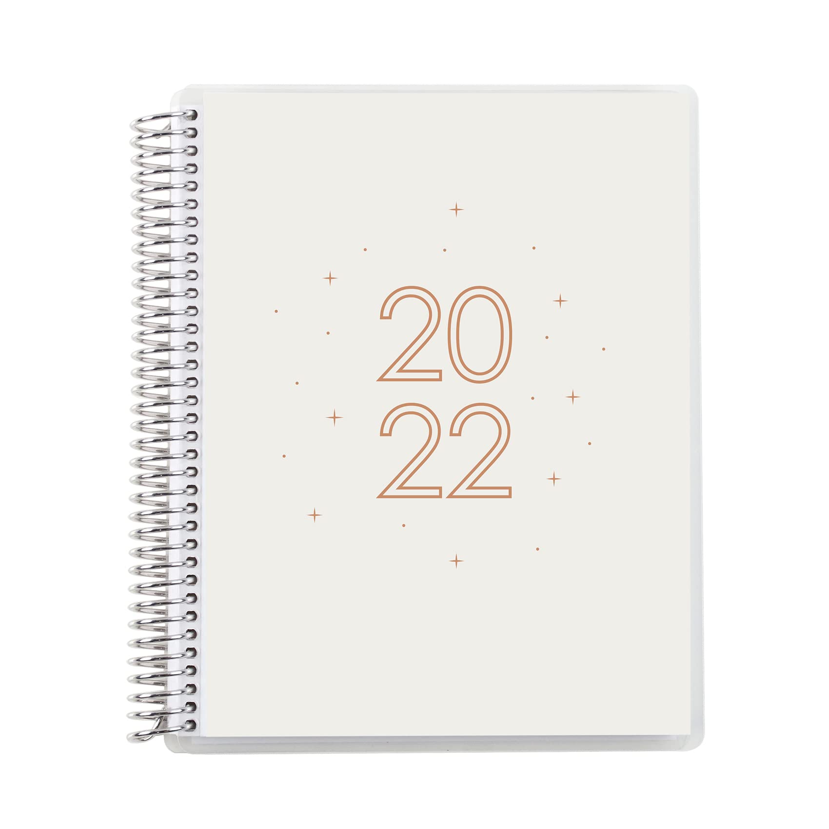 7" x 9" Spiral Bound College Ruled Notebook - Metallic Bling On 2022. 160 Lined Page Note Taking & Writing Notebook. 80 lb. Thick Mohawk Paper. Stickers Included by Erin Condren.