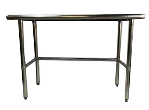 Commercial Stainless Steel Food Prep Work Table with Crossbar Open Base 24 x 30