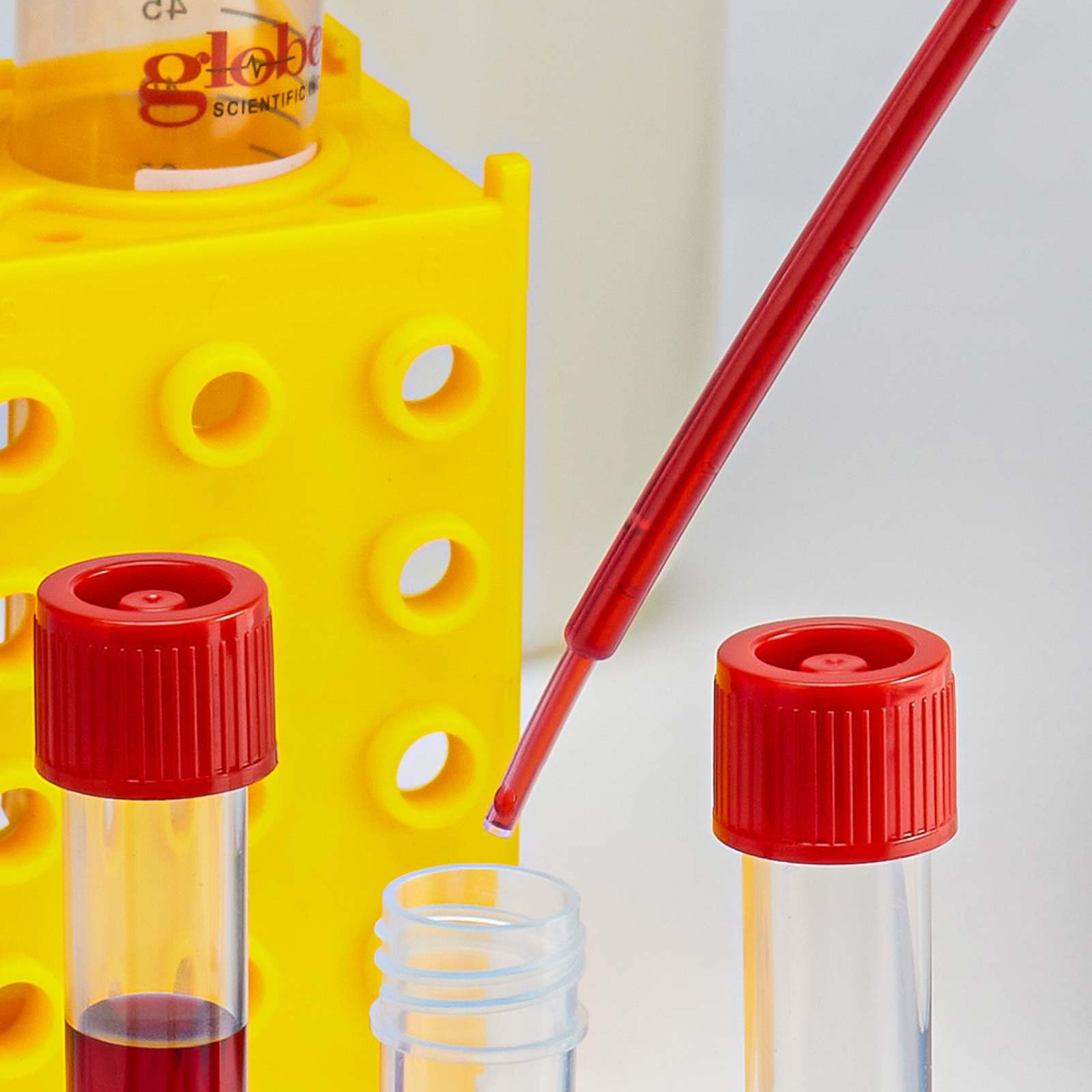 Globe Scientific 137010-500 LDPE Graduated Transfer Pipet, Large Bulb, Non-Sterile, 150mm Length, 5.0mL Capacity (Box of 500)