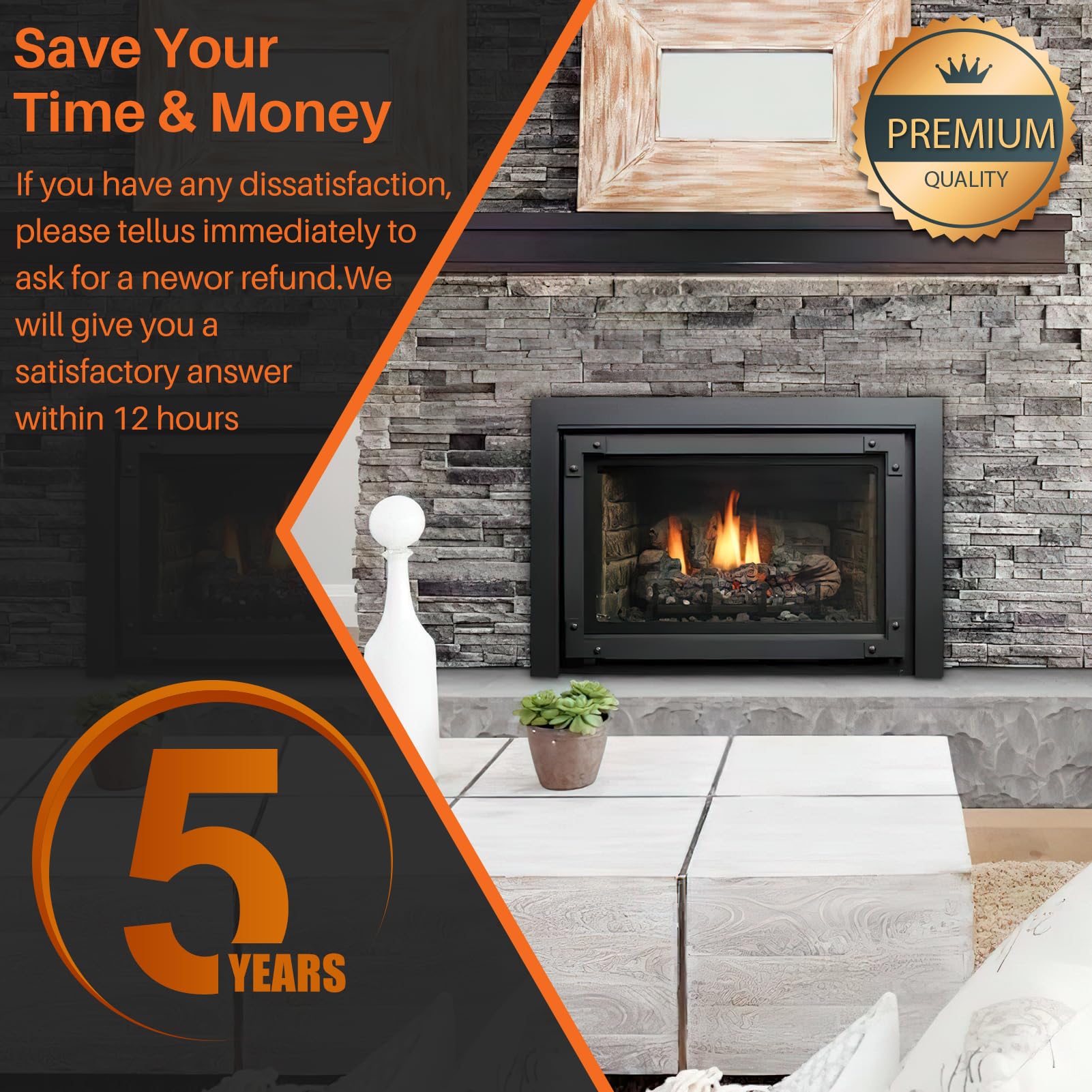 WOFUNPART Gas Fireplace Remote Control Kit, for Millivolt Valve Appliance, for skytech, Ambient, Majestic Fireplace and More, 5 Year Warranty