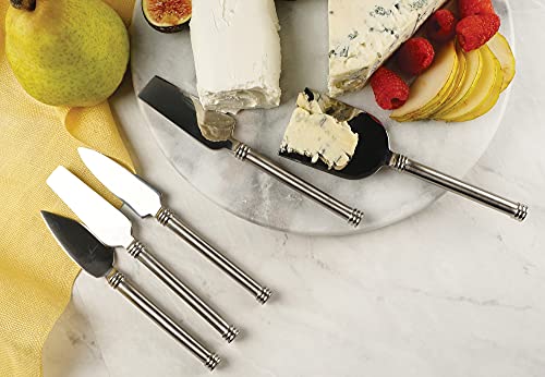 RSVP International EnduranceĀ® Stainless Steel Cheese Knives, Set of 5 | Five Different Blades | Cut & Serve Cheeses in Style | Great for Parties, Events, or Home Use | Dishwasher Safe