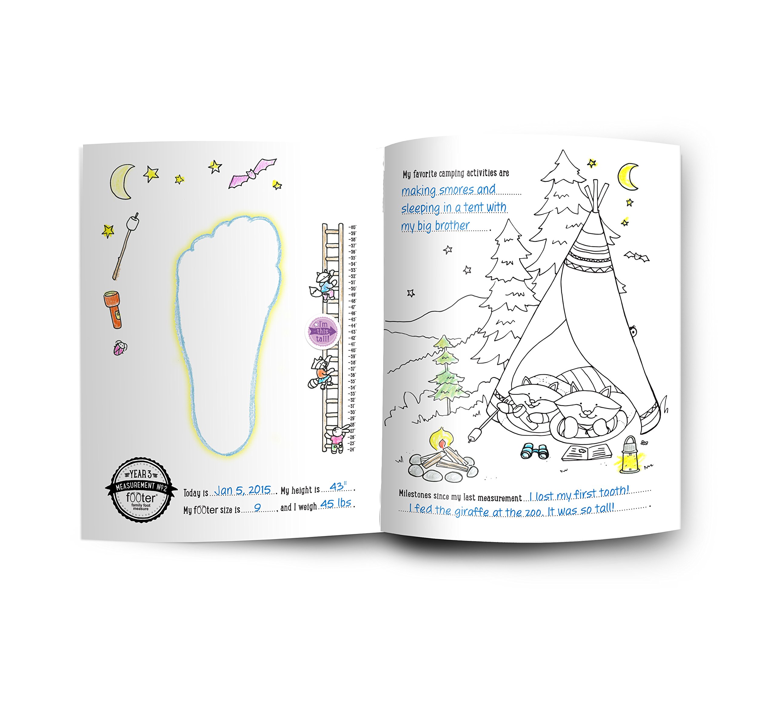Footer Family Watch Me Grow, Memories & Milestones Keepsake, 4 Year Kit