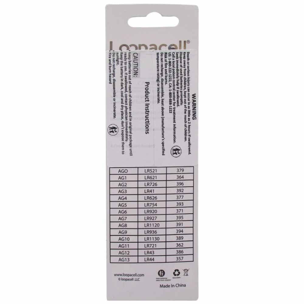 LOOPACELL 25 Pieces 390/389 SR54/SR1130W Silver Oxide Watch Batteries