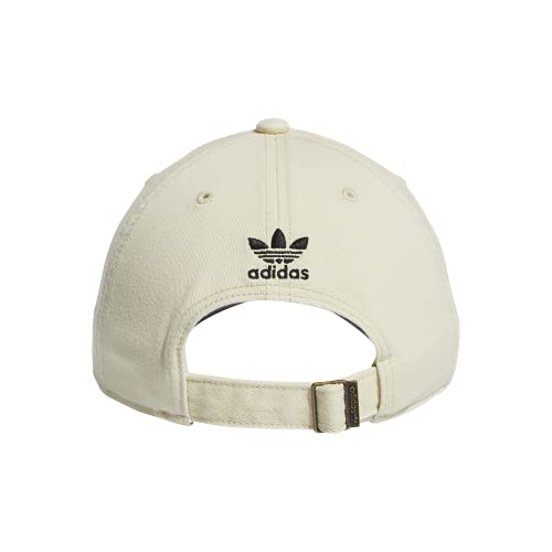 adidas Originals Men's Relaxed Strapback Cap Old, Sand Beige/Black, One Size