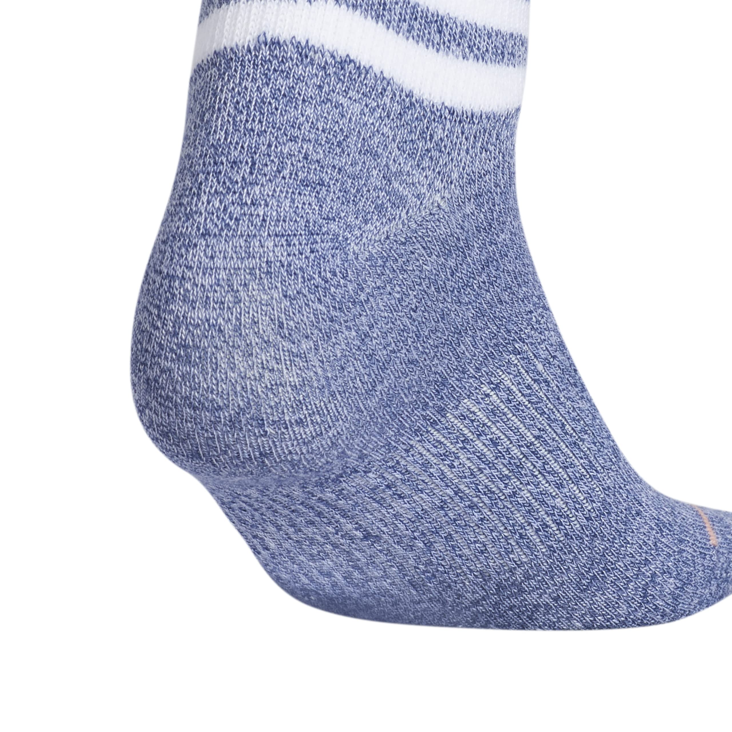 adidas Originals Women's Originals 3-Stripes 3-Pack Quarter, Collegiate Navy/Cool Light Heather/Trace Pink, Medium
