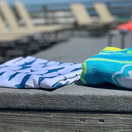 Luv Bug UPF Pool/Beach Towel, Sunscreen Towel, UV Protection, UPF 50+, Sand Free, Absorbent, & Quick Drying for Swimming, Beaches, Camping, & Travel (28.5" x 58.5", Grey)