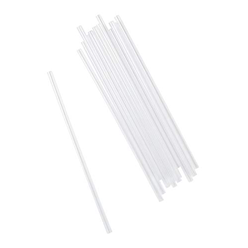 AmerCare 7.75 Inch Jumbo Clear Straws, Unwrapped, Case of 12,000