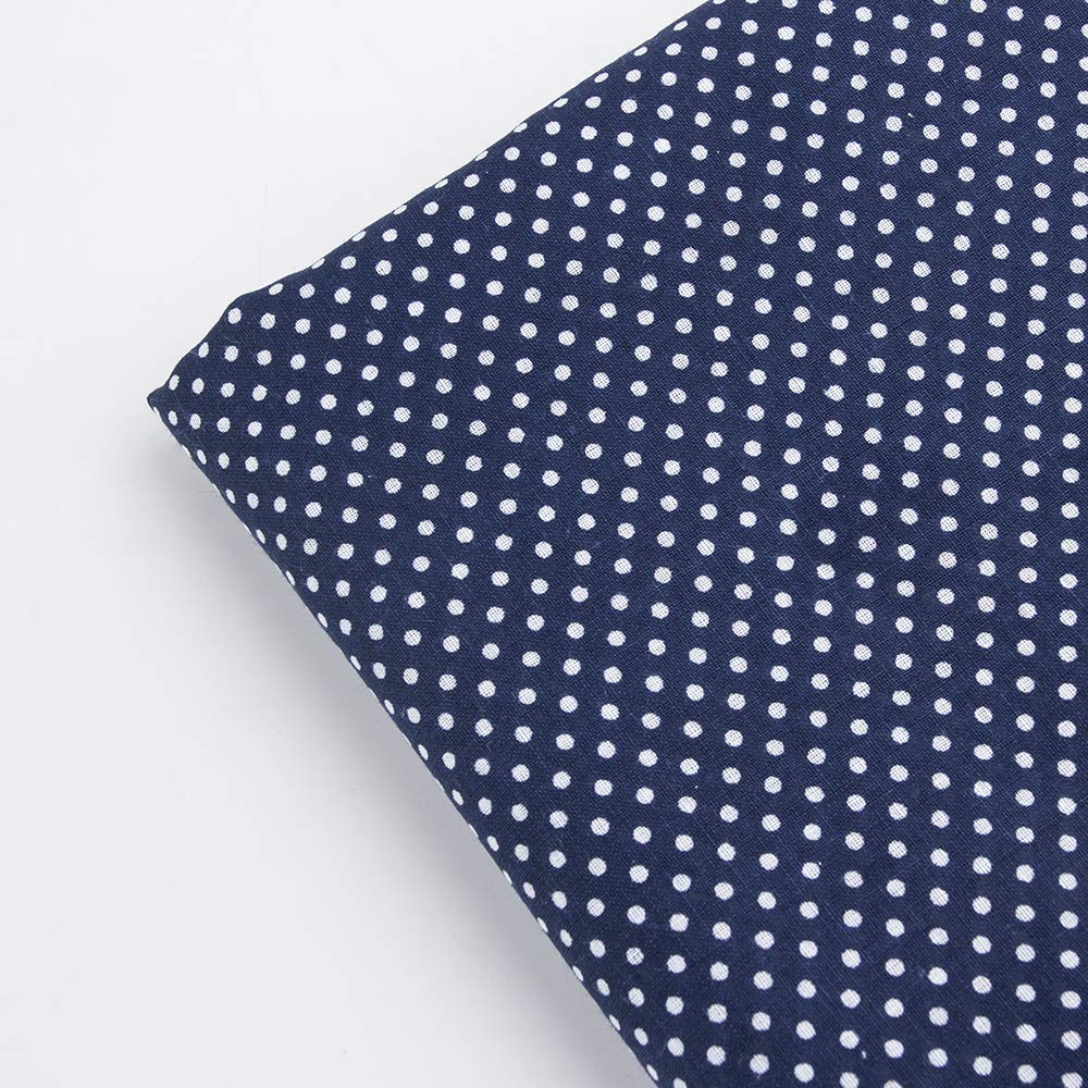 7Pcs 20" x 20" Cotton Fabric DIY Making Supplies Quilting Patchwork Fabric Fat Quarter Bundles DIY for Quilting Patchwork Cushions Cotton Fabric for Patchwork (20" x 20", Navy Blue)