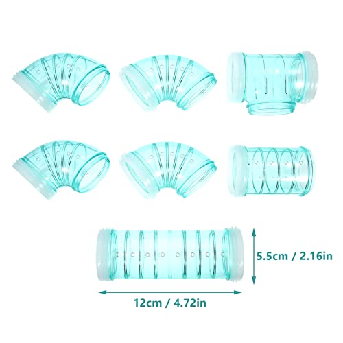 Balacoo 4pcs Hamster Tubes Set, Hamster Cage Tube Hamster Tube Hamster Tubes Set Hamster Tunnels for