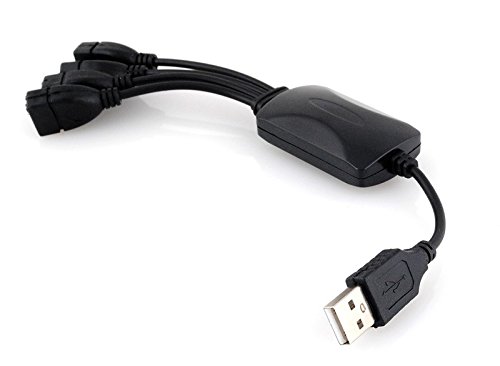 ISO TRADE Flexible Distributor USB 2.0 Hub 4 Port Cable 4 Way to 480 Mbps Adapter 842