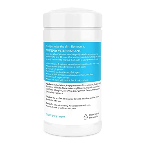 Nootie Waterless Shampoo Wipes For Dogs & Cats-Long Lasting Fragrances-Sold In Over 3000 Vet Clinics-Made In U.S.A. 70 Count