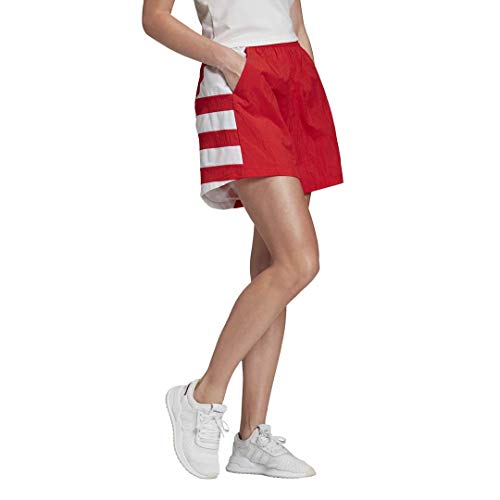 adidas Originals Women's Large Logo Shorts, Lush Red/White, 2XS