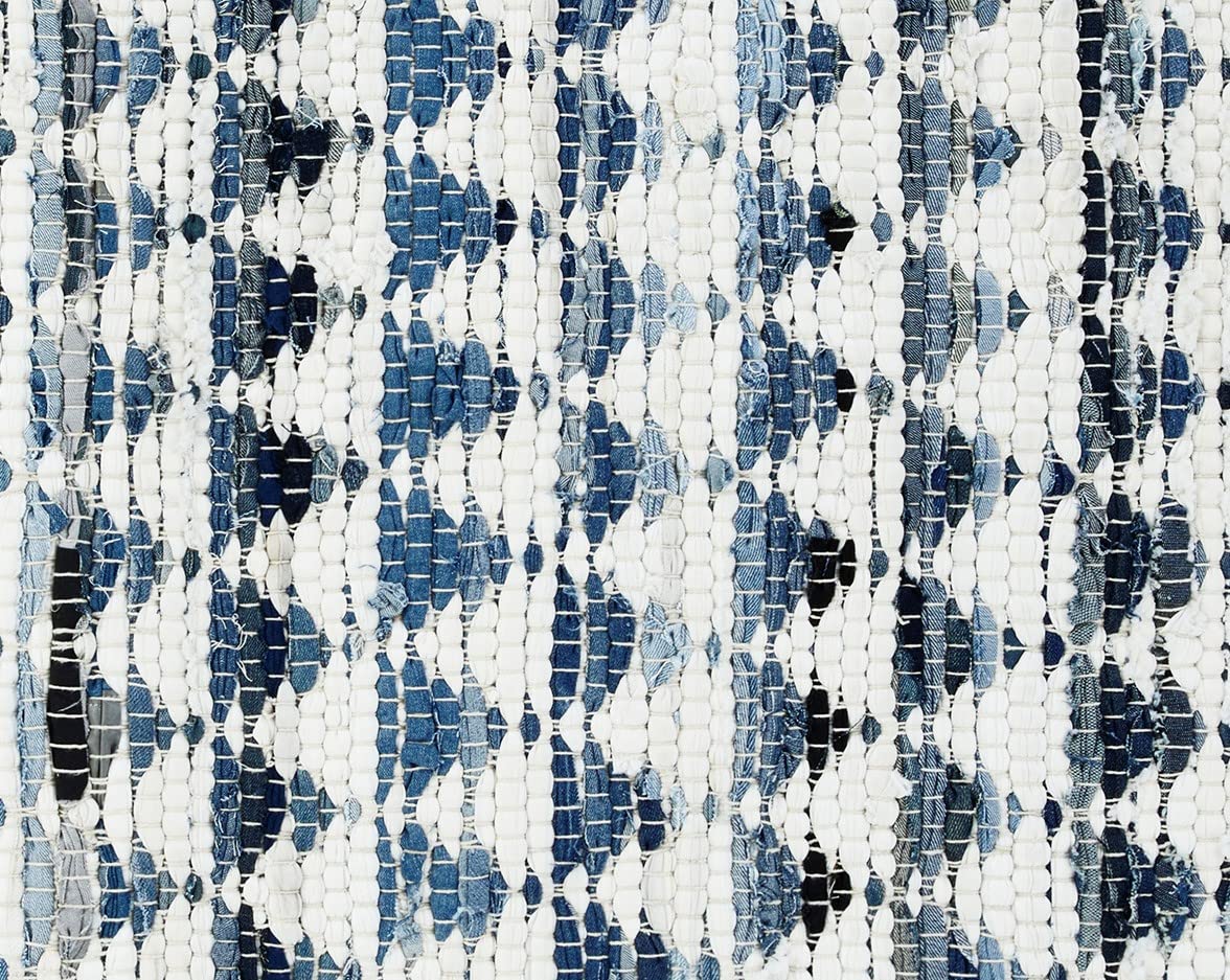 Jessica Simpson - Handmade Denim Rug | Rectangular Accent Rug | Premium Home Decor| 24" x 36" | Blue Multi