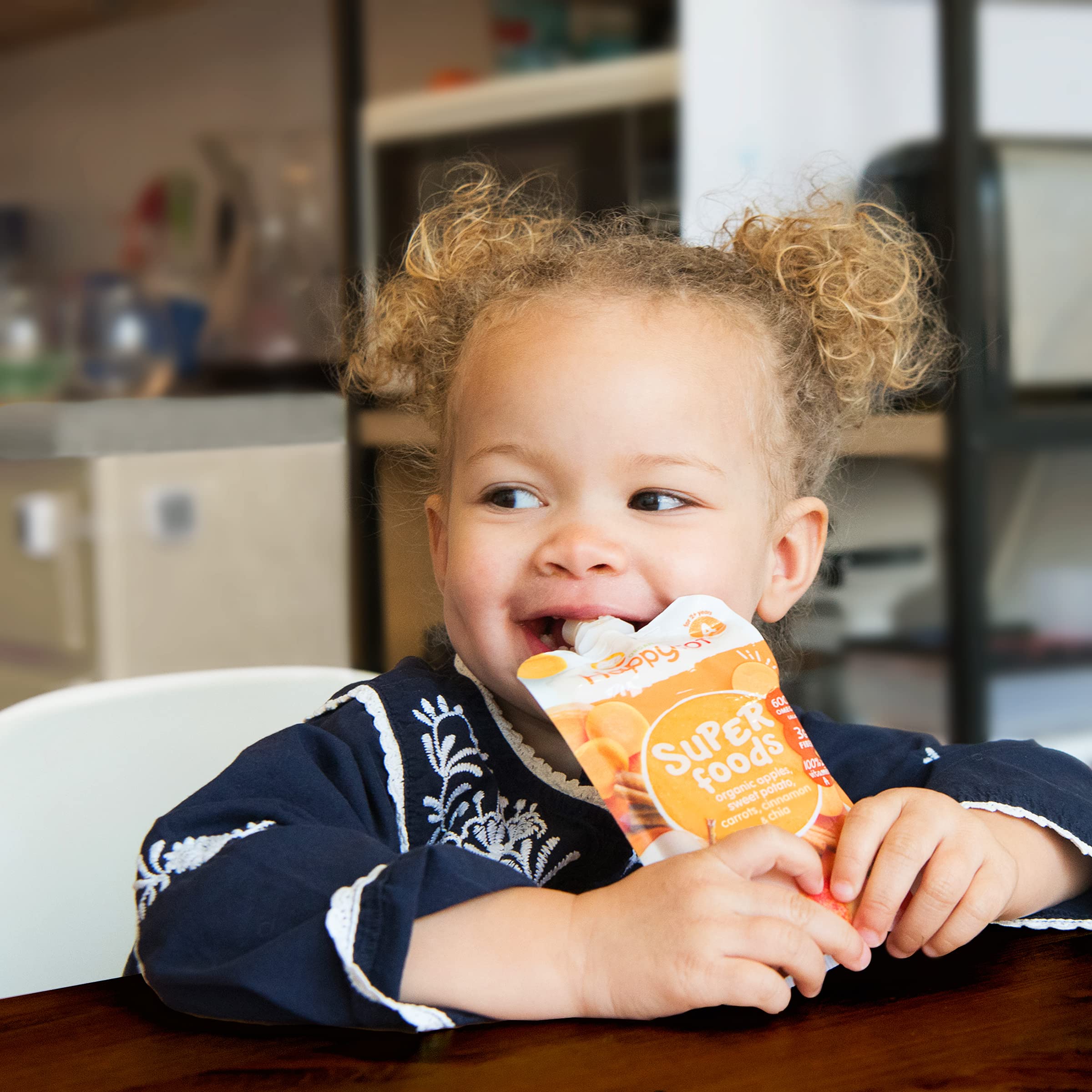 Happy Tot Organics Super Foods, Sweet Potato, Apple, Carrot & Cinnamon, 4.22 Ounce (Pack of 1)