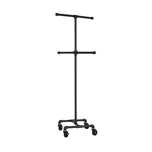 Industrial Pipe 4-Way Clothing Rack by William Robert's Vintage
