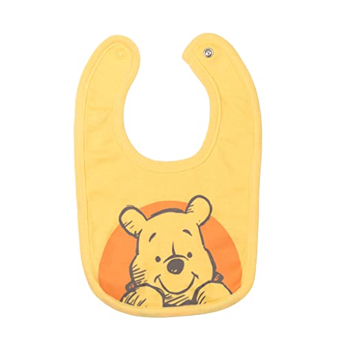 Disney Winnie The Pooh Baby Boys Girls Layette Set: Bodysuit Pants Bib Hat 0-3 Months Yellow