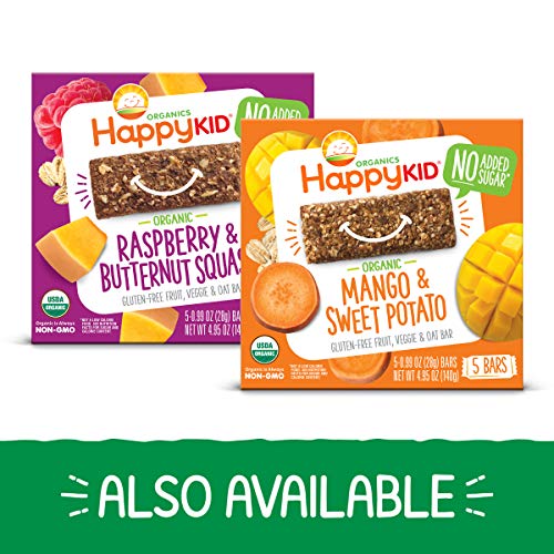 HAPPYKID Organics Organic Kid Snack, Apple, Kale, & Mango, 3.17 Ounce Pouch, Pack of 16 (Packaging May Vary)
