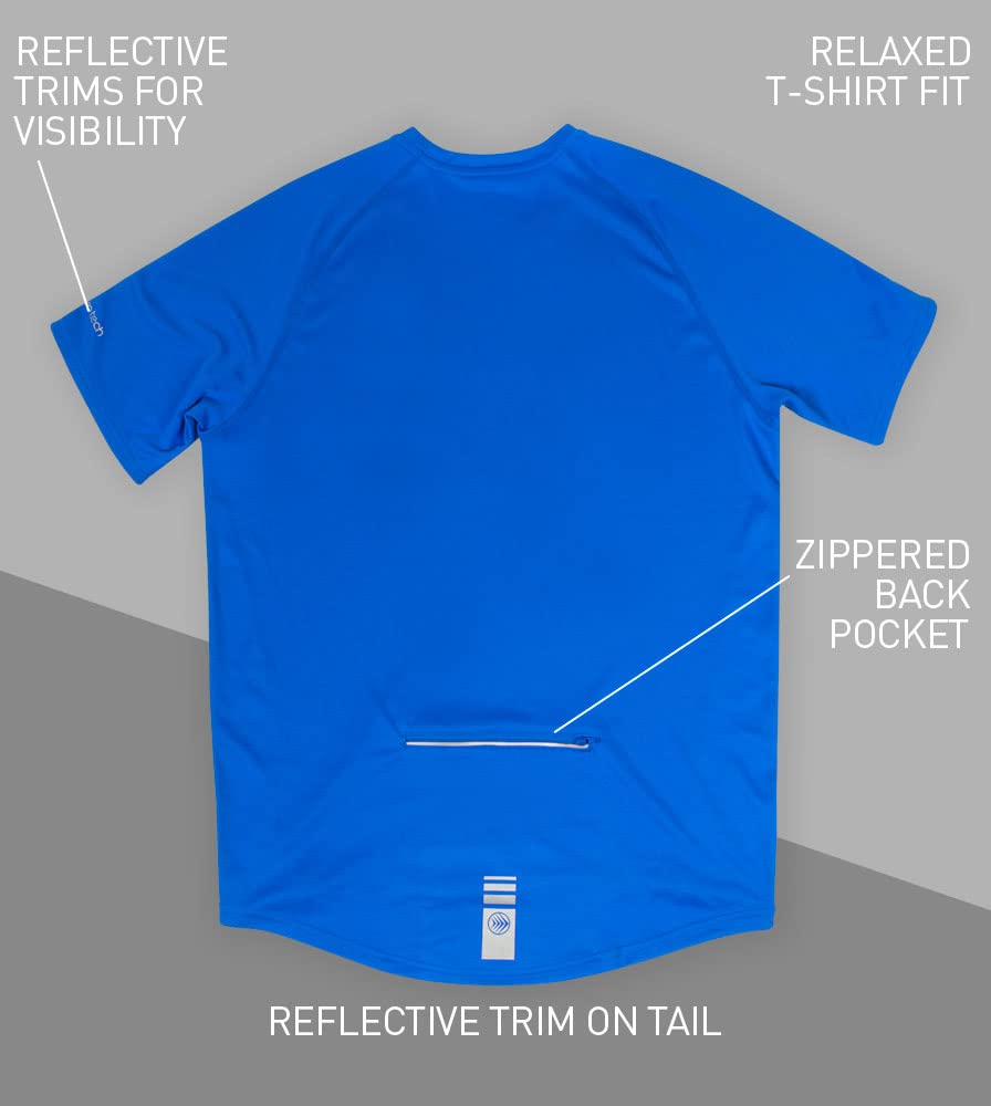 AERO|TECH|DESIGNS | Men's Tech Cycling Tee | Performance Biking T-Shirt | Safety Yellow | Tall Fit | 4X-Large