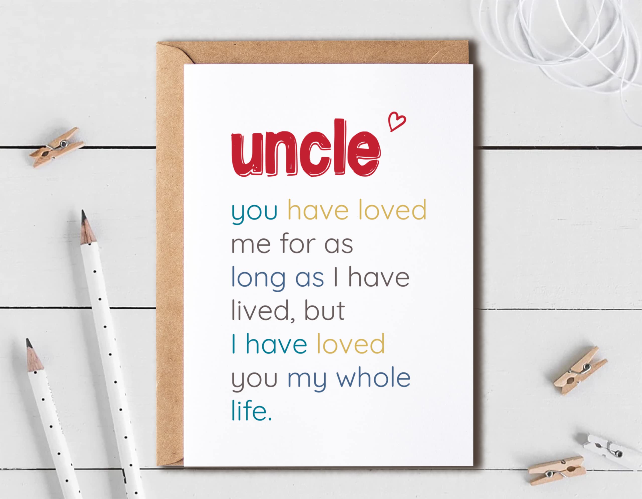 Uncle You Have Loved - Special Uncle's Day Card - Birthday Card For Uncle - Sentimental Card For Uncle - Meaningful Card For Uncle…