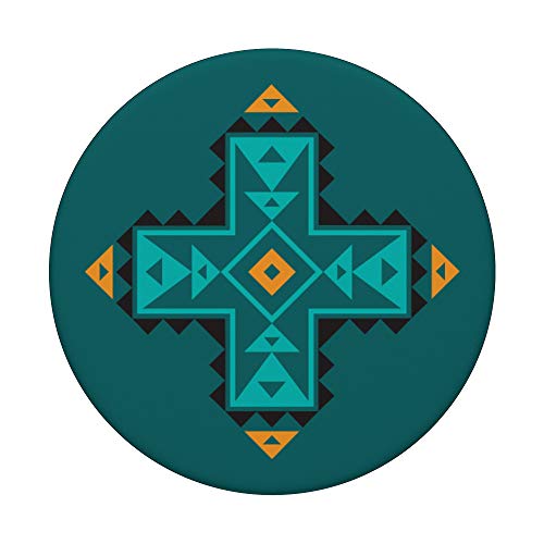Southwest Geometric Abstract Indian Tribal Cross Pattern PopSockets Grip and Stand for Phones and Tablets