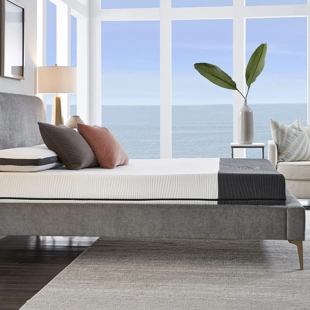 Greaton 12-Inch Ananda Pearl and Gel Memory Foam Mattress with Zipper System | Standard Size, Breathable, Medium Firm, Mesh Sides with Removable and Washable Cover, Twin XL