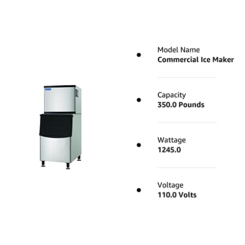 Commercial Ice Maker 500 Pounds Per Day with 350 lbs Storage Bin β Stainless Steel Industrial Modular Full Dice Ice Cube Machine β Quiet Operation β Air Cooling System - by Foster