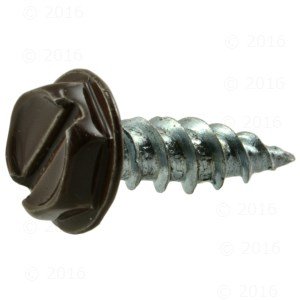 Hard-to-Find Fastener 014973245146 Slotted Hex Gutter Screws Brown, 7 x 1/2, Piece-100