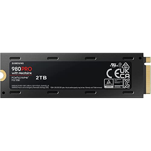 SAMSUNG MZ-V8P2T0CW 980 PRO with Heatsink PCIe 4.0 NVMe SSD 2TB for PC/PS5 Bundle with 1 YR CPS Enhanced Protection Pack