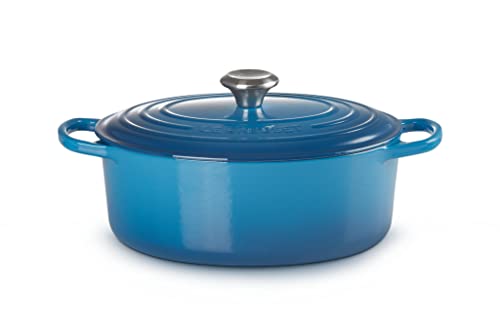 Le Creuset Enameled Dutch Oven Cast Iron Signature Oval Casserole, 29cm, 5 Qt, Marseille
