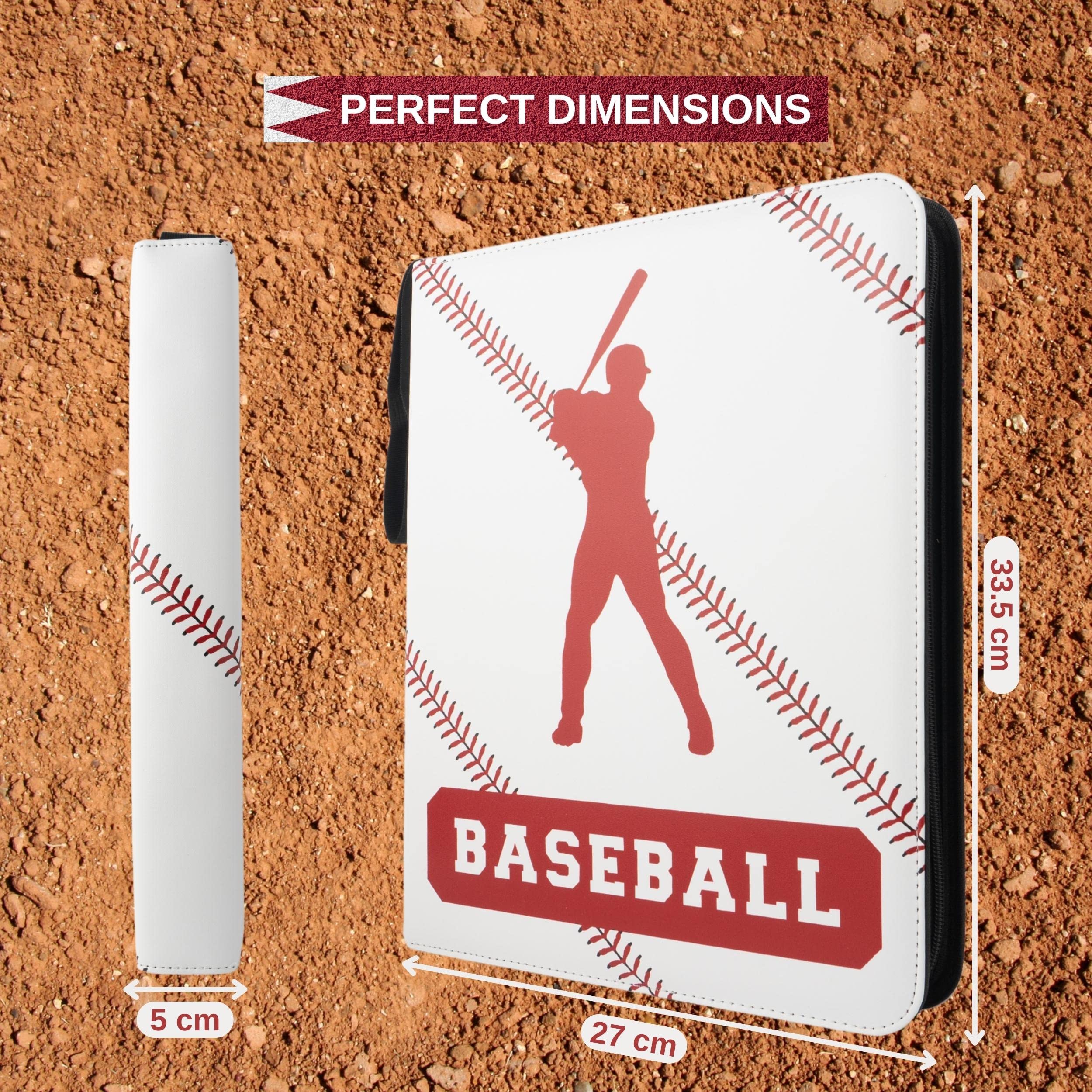 720 Baseball Card Binder for Trading Cards: Includes 40 Double Sided Pages with Pockets 9 Cards Per Side (18 Page),3-Ring Album Sports or Collection Storage (HD-PU06)