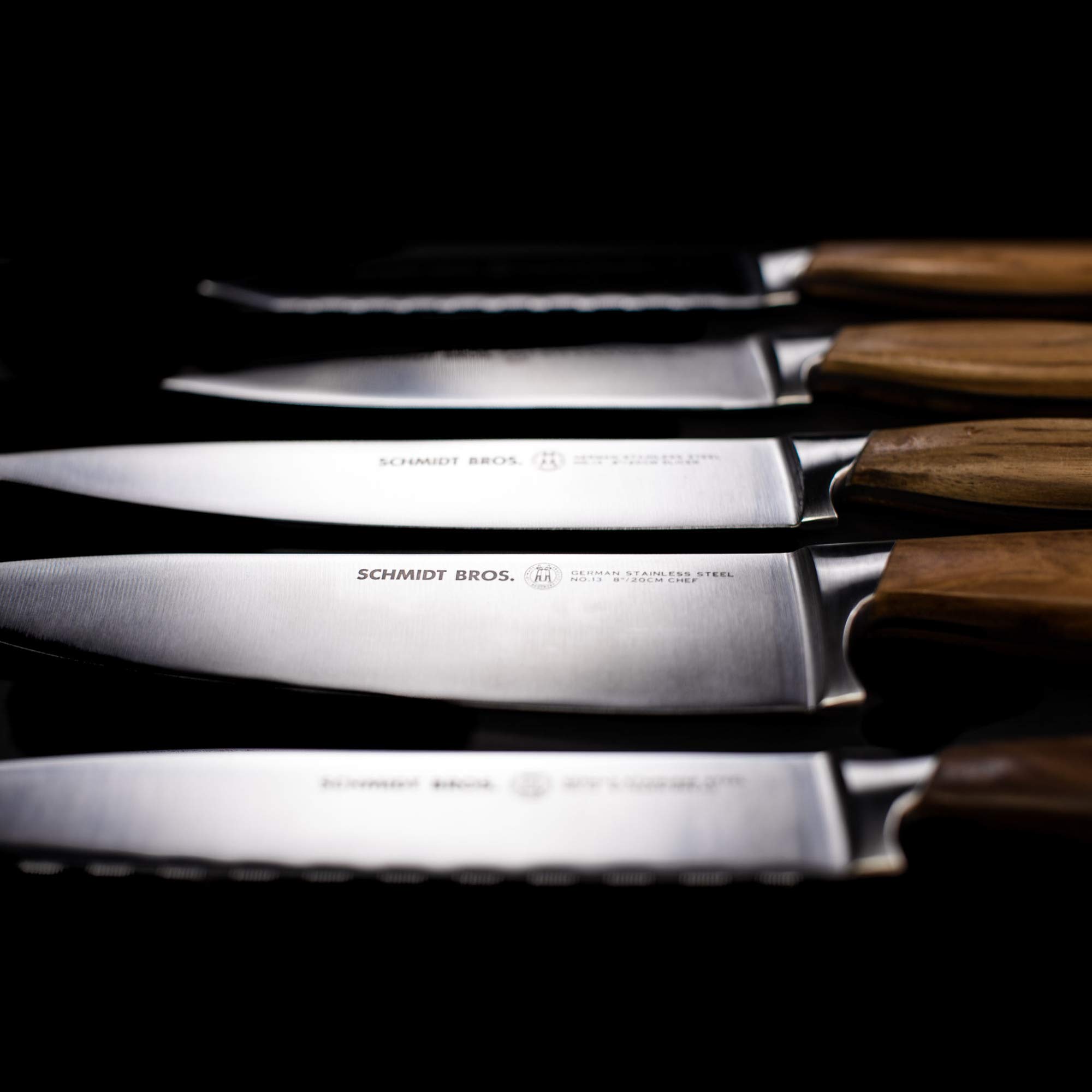 Schmidt Brothers - Bonded Teak, 6" Double Edge Utility Knife, High-Carbon German Stainless Steel Multipurpose Kitchen Cutlery