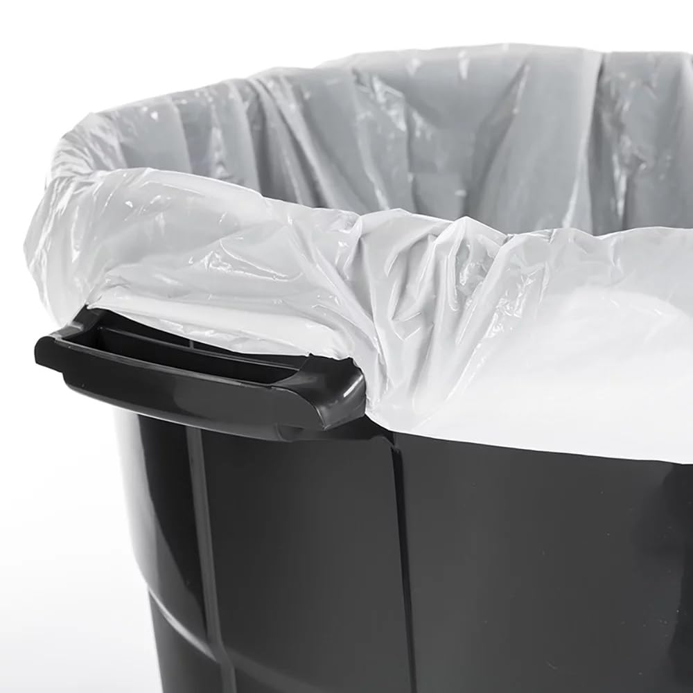 banshao 20 Gallon Heavy Duty Plastic Garbage Can, Included Lid, Black
