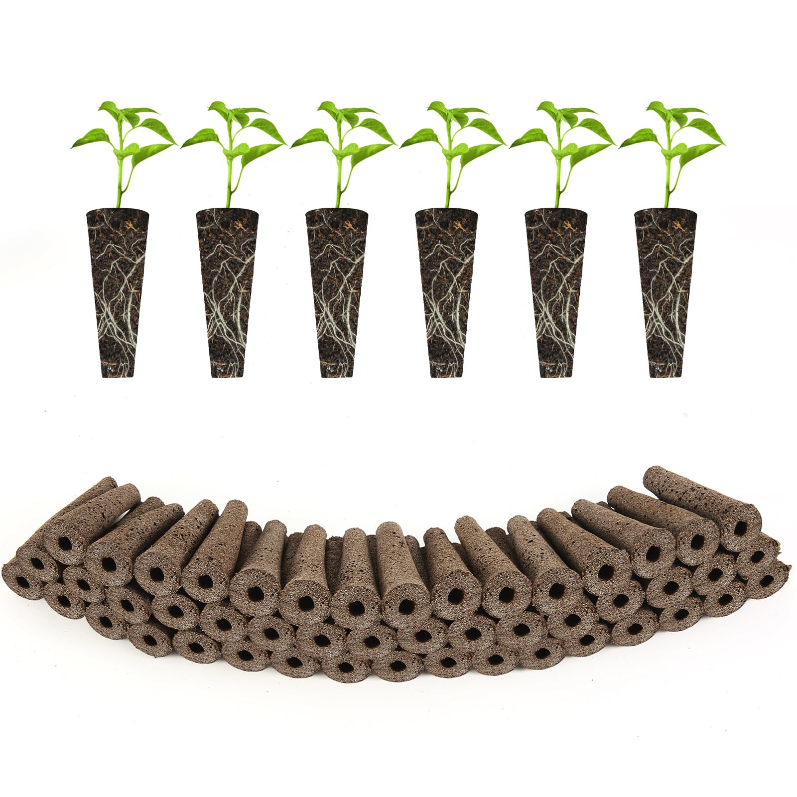 AFFLAT Hydroponics Grow Sponges,Replacement Root Growth Sponges Seed Pods Used with Hydropnics Garden,Seed Starter Sponges Kit for Hydroponic Indoor Garden System (50 Packs)