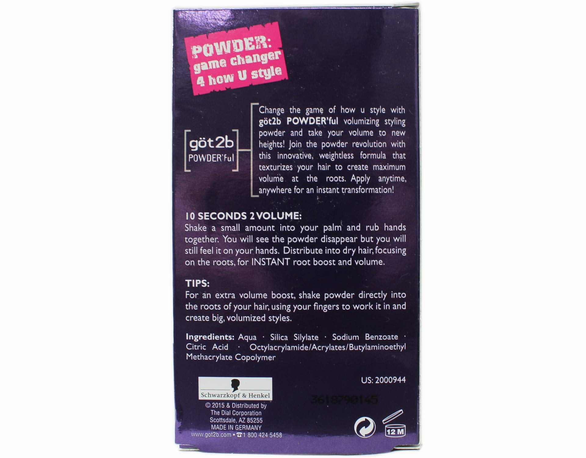 Got 2B Powder'Ful Volumizing Style Powder 0.35 Ounce (10ml) (3 Pack)