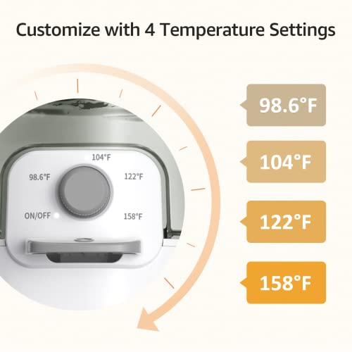 GROWNSY Water Warmer, Instant Baby Bottle Warmer with Night Light, 4 Perfect Temperatures Formula Maker with Instant Dispension of Warm Water, Detachable Container and 72H Smart Thermostat